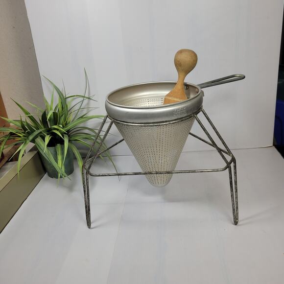 Viro | Accents | Vintage Viro Aluminum Cone Shaped Sieve Pestle Canning ...
